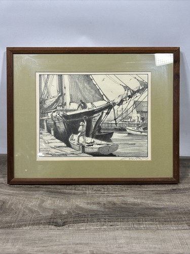 1939 Gordon Grant "Signed" Limited Edition Original Lithograph "Under ...