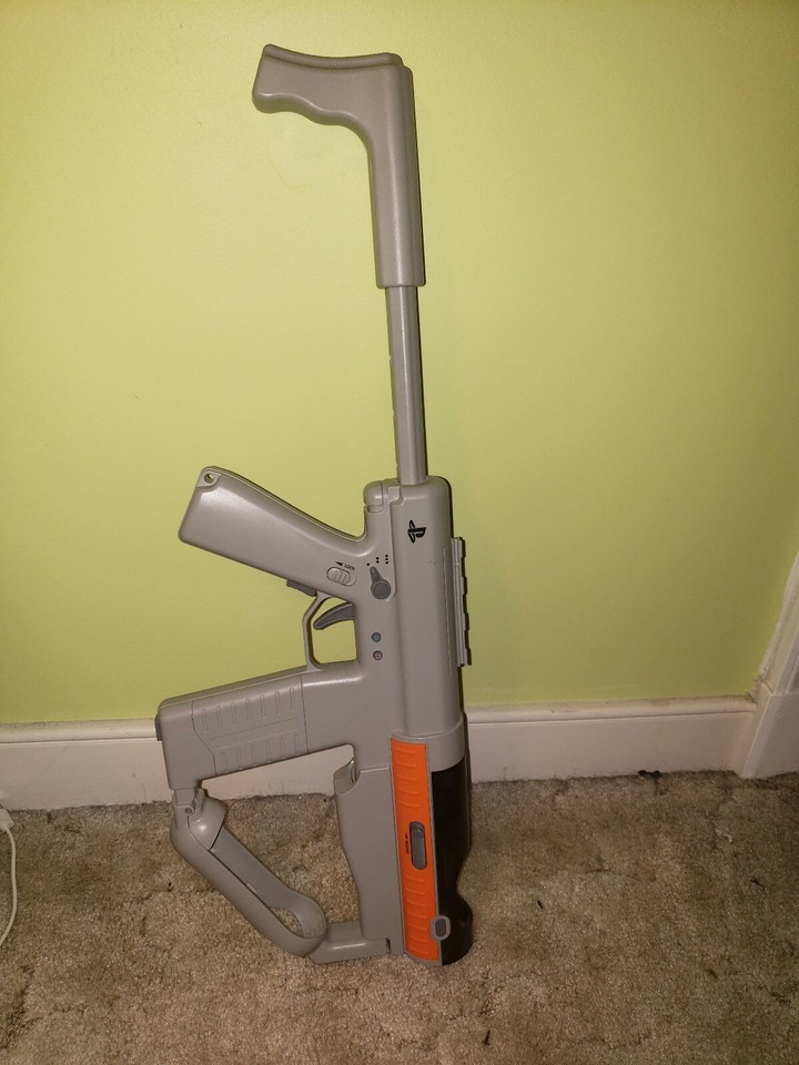 Motion controller gun for PLAYSTATION MOVE PS3 adjustable grey shooter ...