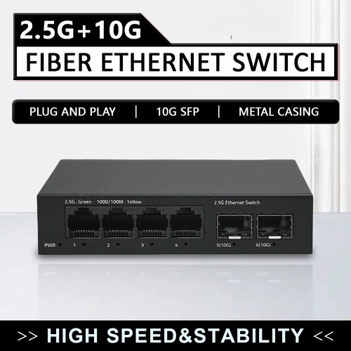 Gigabit Switch 2 5 Gb Ethernet Switches 4 5 6 Ports Lan Ethernet Fiber ...
