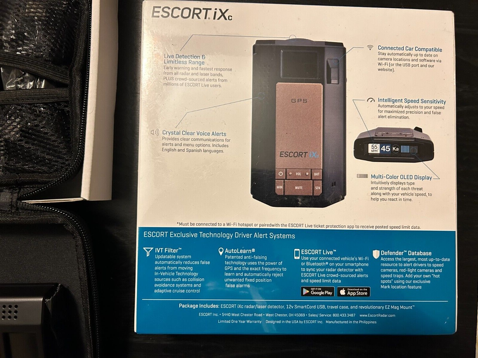 Escort iXc Detector include Escort M1 Dash Camera Bundle HD 16GB | eBay