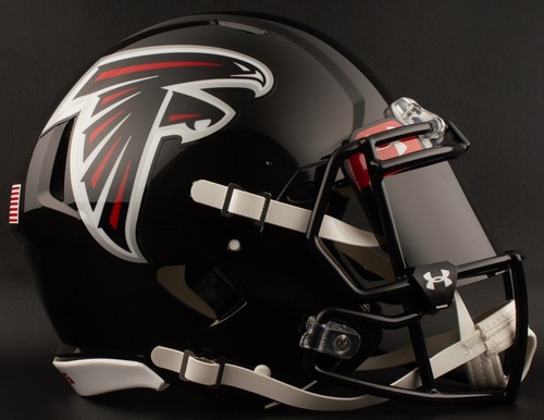 ATLANTA FALCONS NFL Football Helmet with BLACK-TINT Visor / Eye Shield ...
