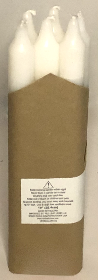 Red Leaf Home Luxury Tapers White 6 Pack) | eBay