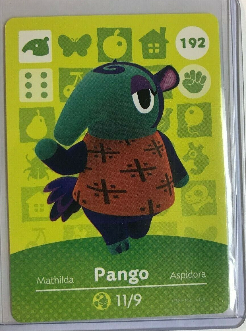 #192 Pango Animal Crossing Amiibo Card AUTHENTIC Series 2 Never Scanned ...