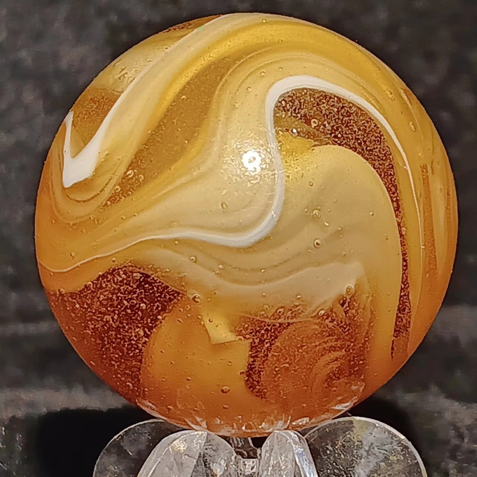 Huge M.F. Christensen Slag Marble. 1.21" Wet Mint. Htf Large ...