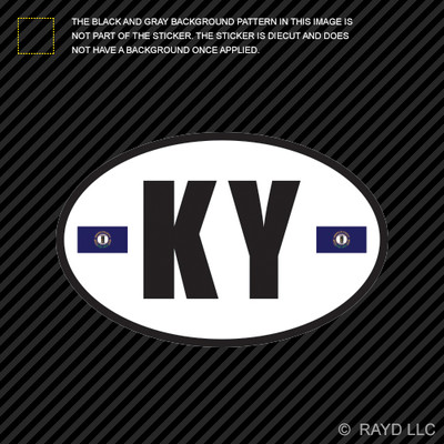 Kentucky State Flag Oval Sticker Die Cut Decal V3 KY | eBay