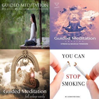 GUIDED MEDITATION CD BUNDLE X4 CD FOR STRESS ANXIETY INSOMNIA STOP ...