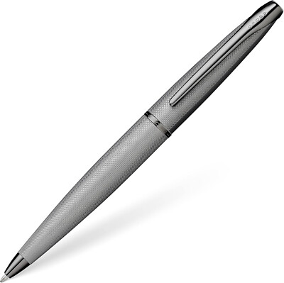 Cross ATX Sandblasted Titanium Grey Ballpoint Pen Black Ink | eBay ...