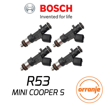 R53 MINI Cooper S JCW GP Genuine Bosch 380cc Fuel Injectors Full Set of ...
