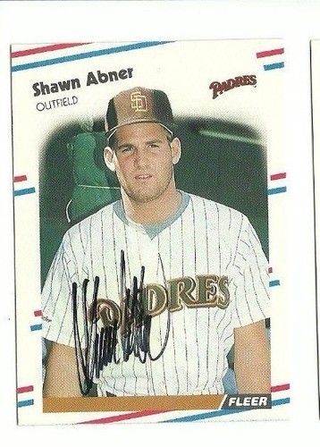 Shawn Abner 1988 Fleer autographed auto signed card Padres | eBay