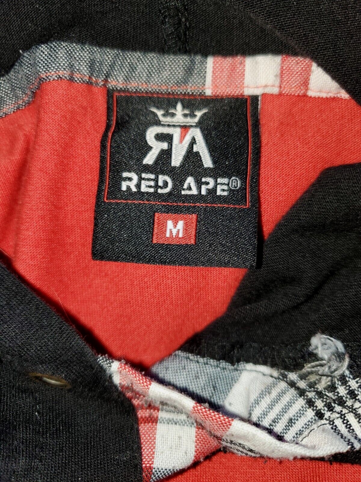 Red Ape Black & Red Color Block Hoodie Pullover Top M… - Gem