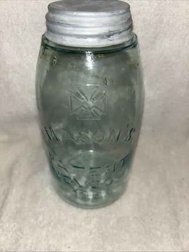 Antique Mason’s Patent 1858 Jar w/ Consolidated Fruit Jar Co. Lid | eBay