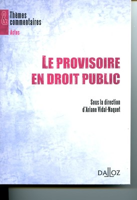 Le provisoire en droit public | eBay