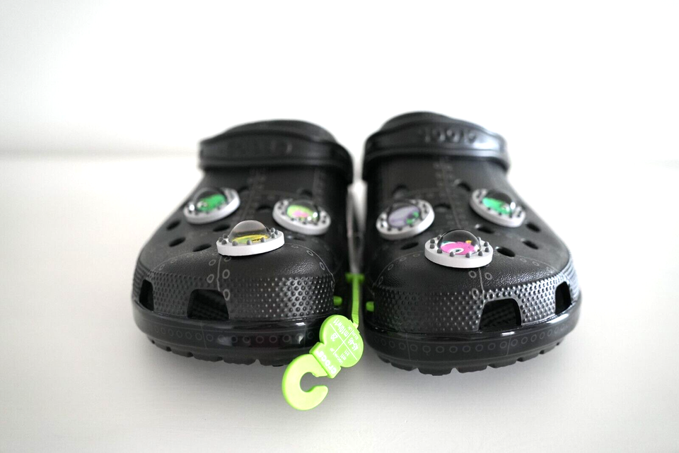 Crocs x Ronenglish Clog Area 54 Space Alien Black Jibbitz Charms Man 10 ...