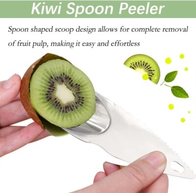 Fruit cutter Peeler Spoon Slicer Stainless Steel kiwi mango avocado ...