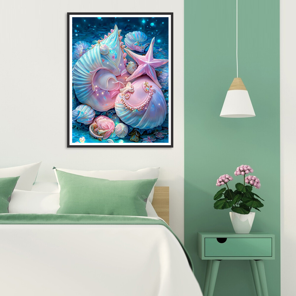 5D DIY Full Round Drill Diamond Painting Shell Kit Home Decoration Art ...