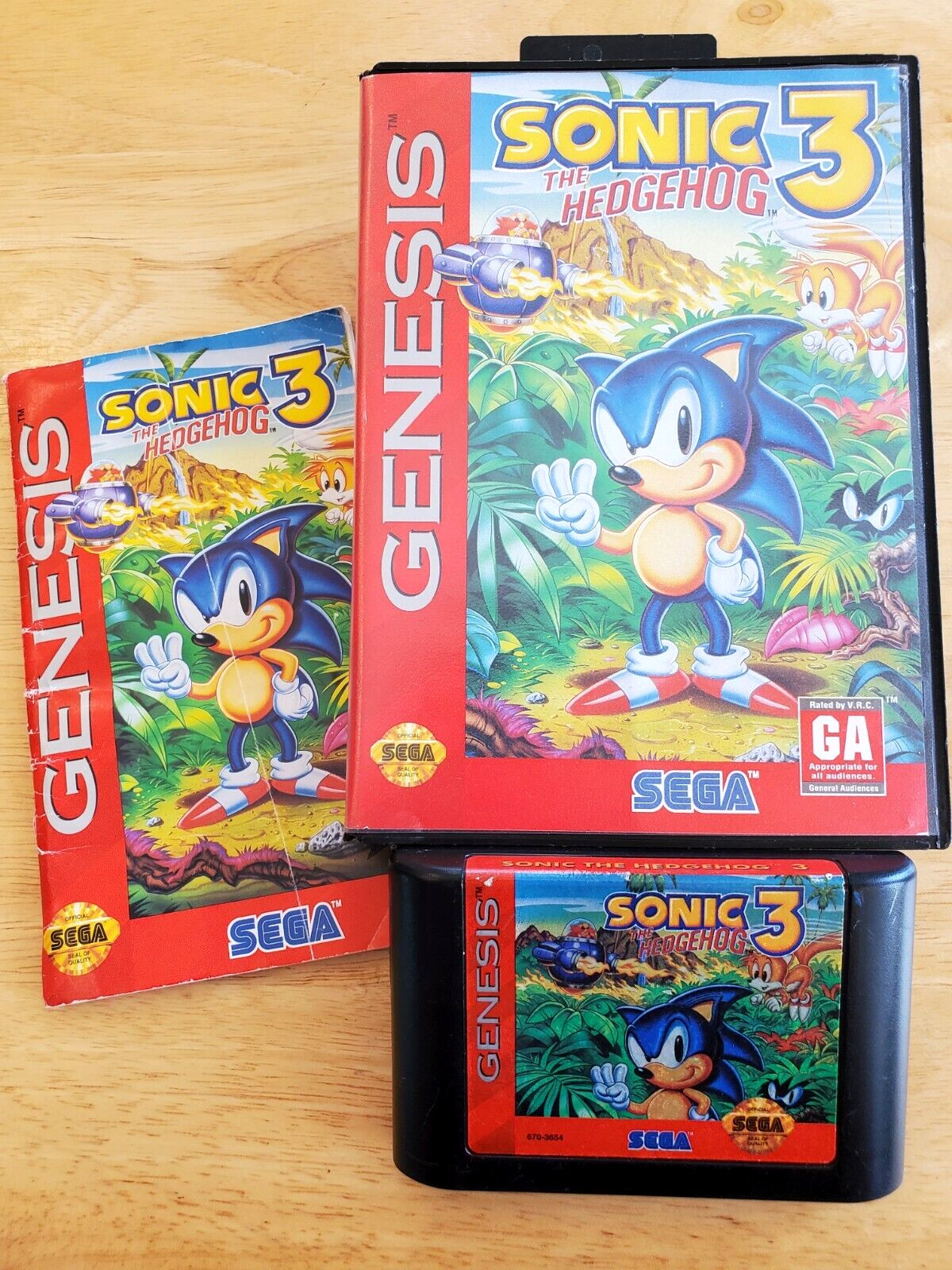 Sega Genesis (CIB) - Sonic the Hedgehog 3 - Complete Game, Box Hang Tab ...
