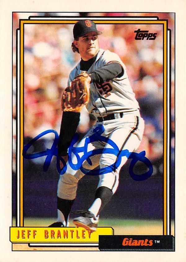 Jeff Brantley autographed baseball card (San Francisco Giants) 1992 ...