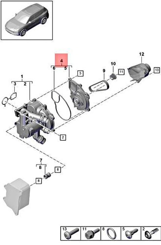 Genuine PORSCHE Cayenne Macan 95B 9YA Coolant Pump PAC121012B | eBay