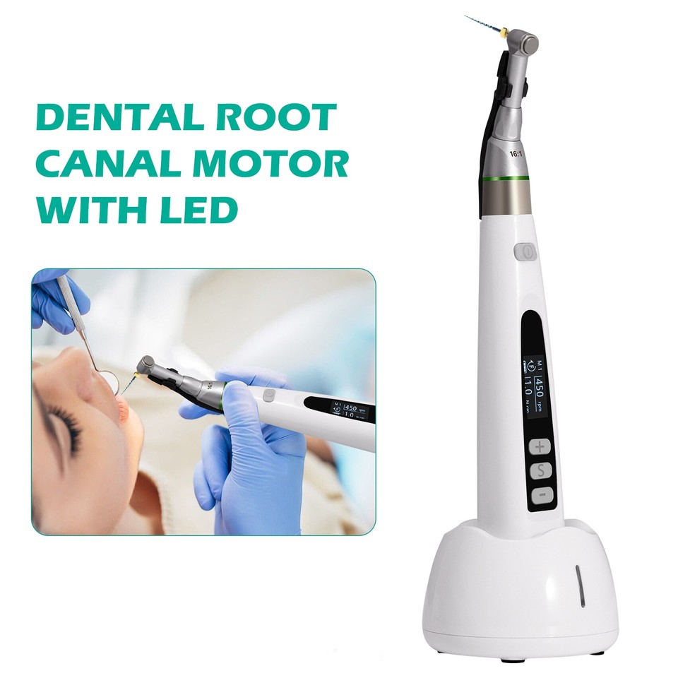 Dental Wireless 16:1 Mini Endo Motor LED Handpiece / Root Canal Apex ...