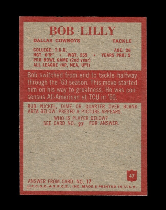 1965 Philadelphia Set-Break # 47 Bob Lily VG-VGEX *GMCARDS* | eBay