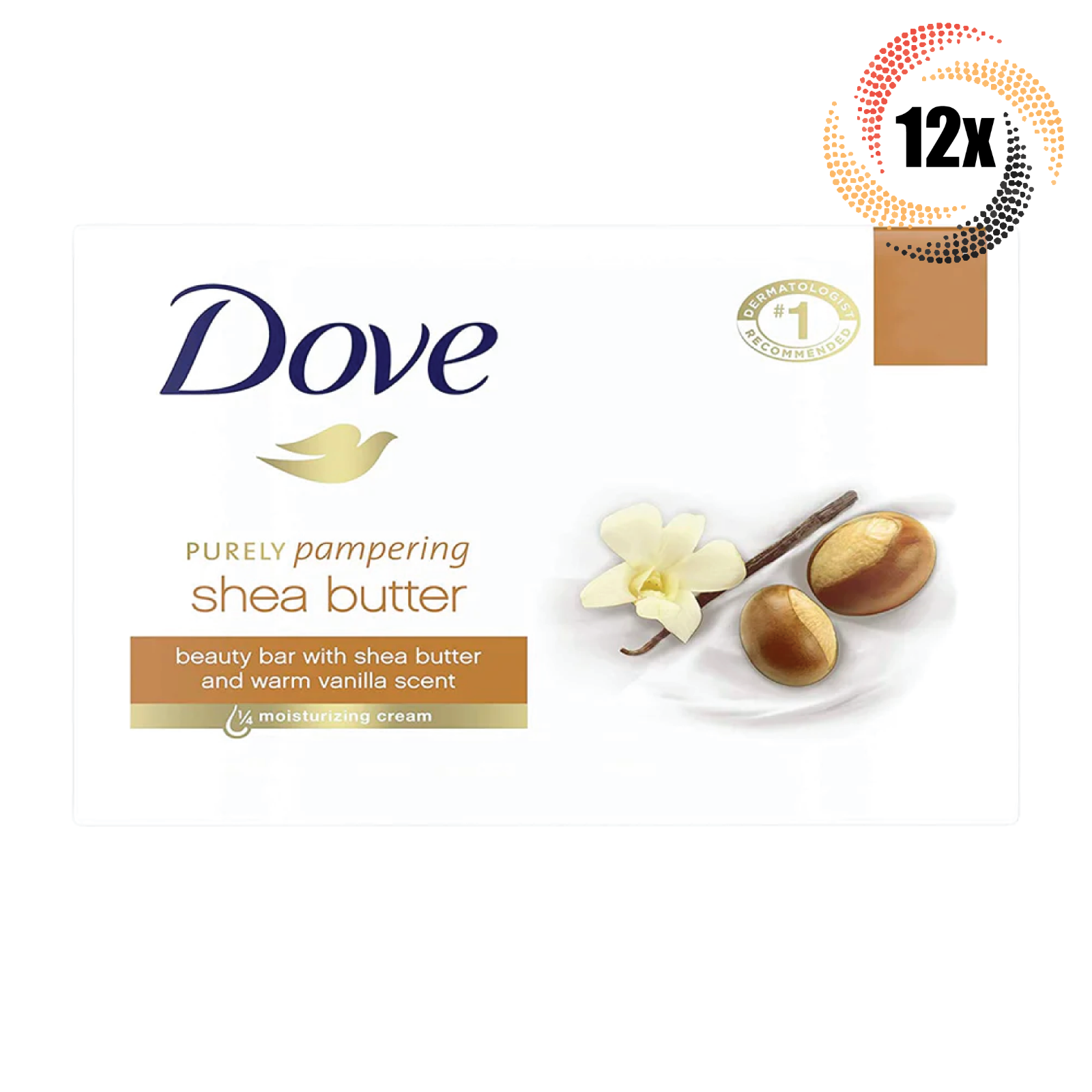 12x Bars Dove Shea Butter Scent Moisturizing Cream Beauty Soap | 135G ...