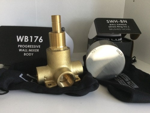 Casa Lusso Spin In Wall Progressive Mixer Set Brushed Nickel - NEW FREE ...