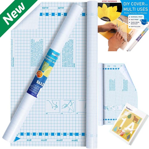 Clear Plastic Adhesive Book Cover Paper Roll Clear Contact Paper Roll ...