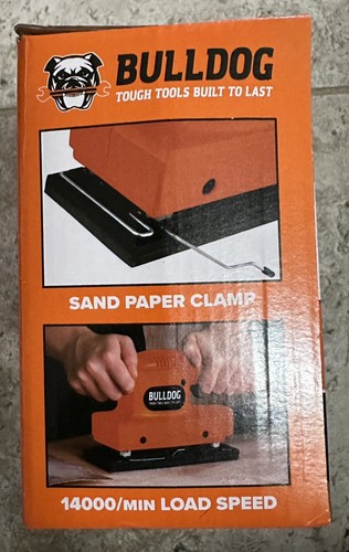 Electric Palm Sander 135 Watt Motor with Shop Vac Connector Bulldog ...