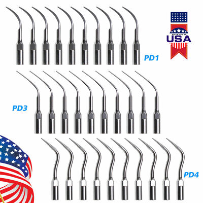 10 X Dental Ultrasonic Scaler Perio Scaling Tips fit DTE SATELEC PD1 ...