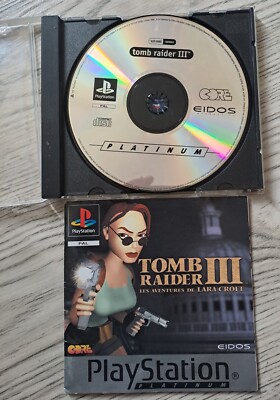 Jeux PS1 Tomb Raider 3 Lara Croft platinium PAL playstation 1 one ...