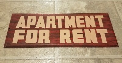 Vintage 1940's Metal Apartment For Rent Advertising Sign | eBay