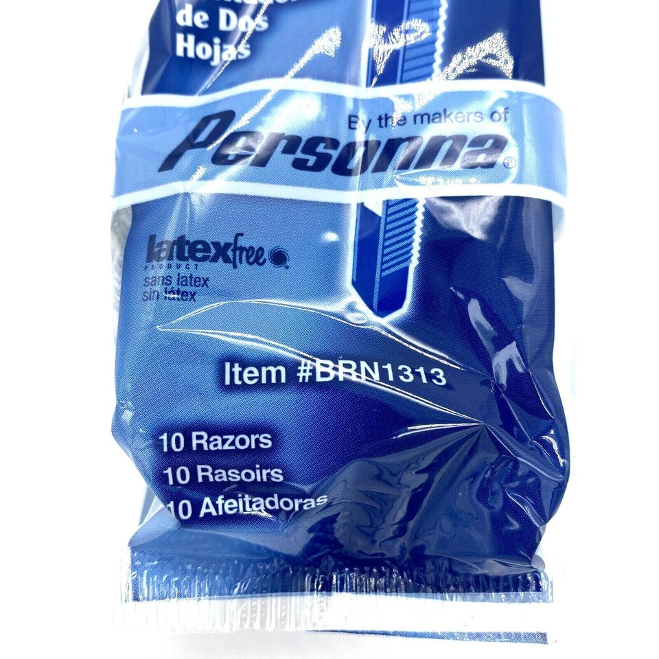Medline Twin Blade Disposable Razor - 10 Count Pack (BRN1313) Blue | eBay