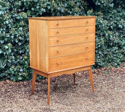 VINTAGE 1950'S ALFRED COX FOR HEALS WALNUT CHEST OF DRAWERS | eBay UK