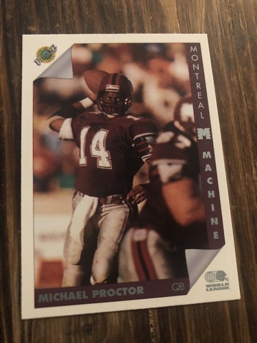 1992 Ultimate WLAF #86 Michael Proctor Montreal Machine Football Card ...