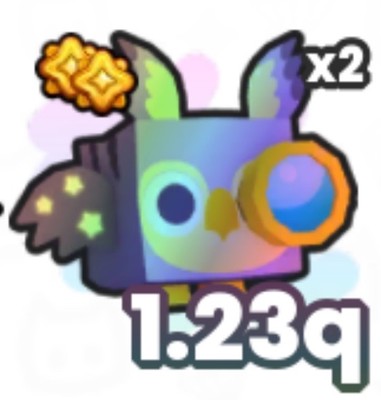 2x - 1.23q RAINBOW TELESCOPE OWL OP Pets - Pet Simulator 99 - PS99 Sim ...