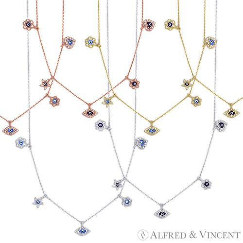 Evil Eye Bead, Heart, Star, Snowflake, Flower Charm 925 Sterling Silver ...