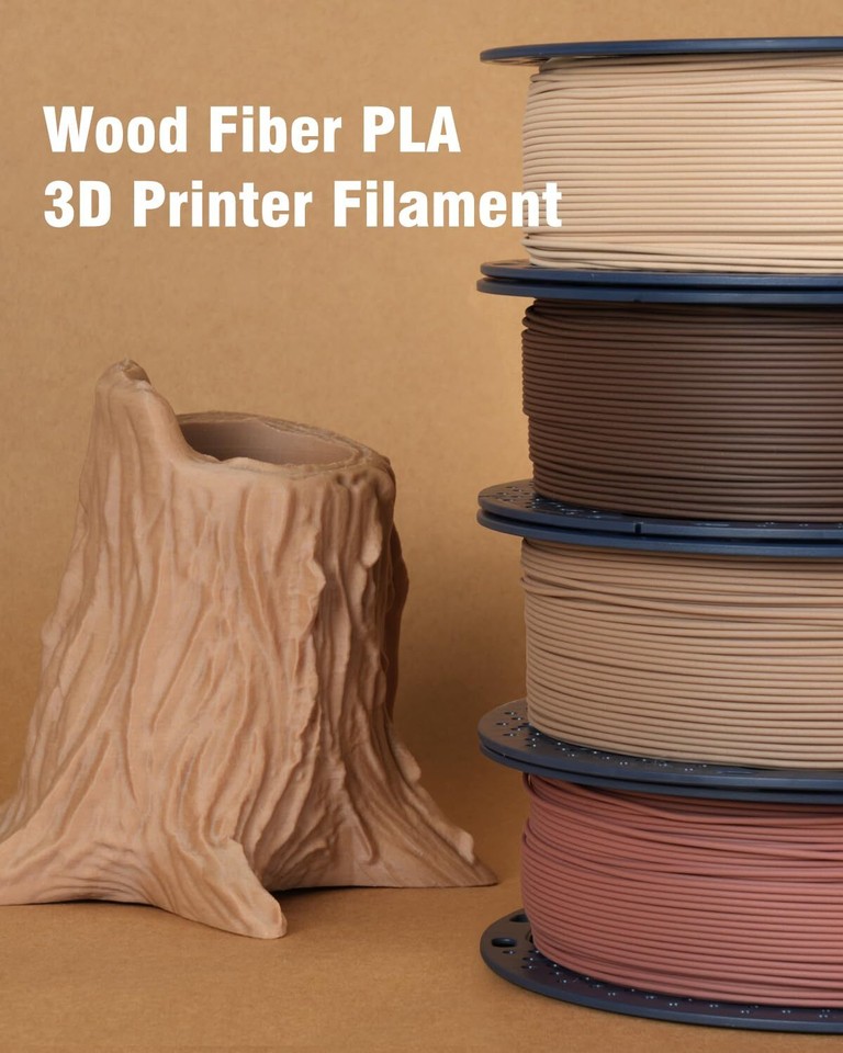 SUNLU Wood PLA 3D Printer Filament Neatly Wound 1.75mm 1KG/Spool 15% ...