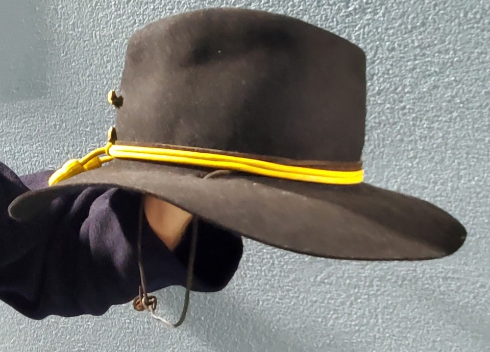 Civil War Reenactor felt Slouch hat Cross-cannon insignia Free Shipping ...