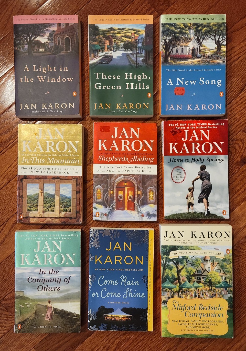 Lot of 9 Mitford Series Jan Karon Books 2, 3, 5, 7, 8, 10, 11, 13 ...