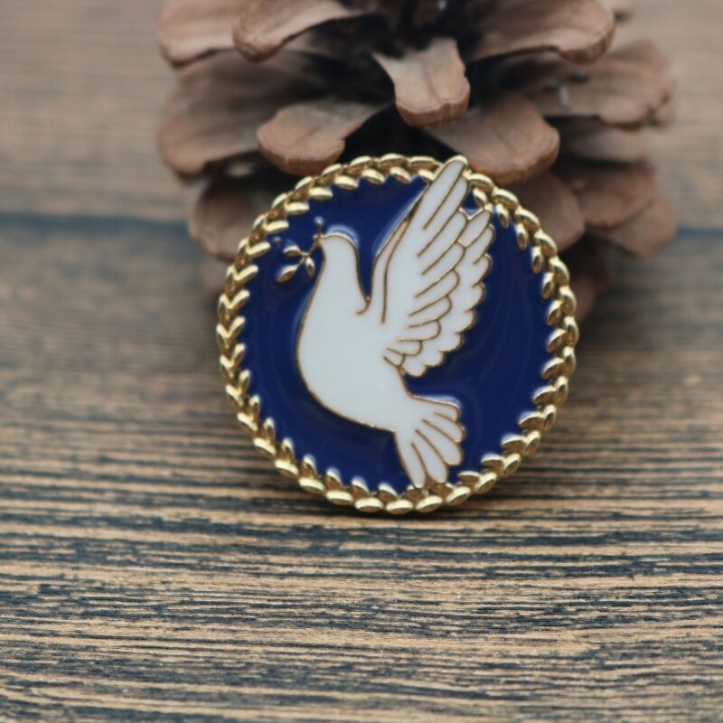 Lapel Pins Peace Doves Design Brooch Badges for Couple Clothing ...