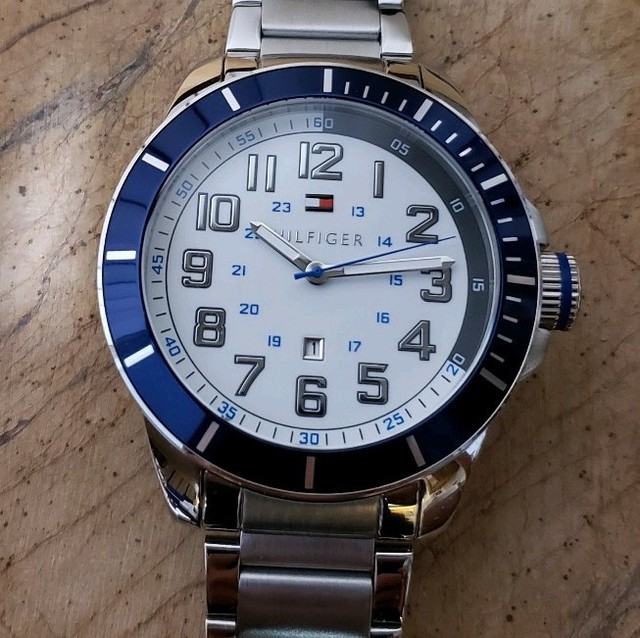 Tommy Hilfiger Stainless Steel Date Men Oversize Watch 51mm 1791073 for ...