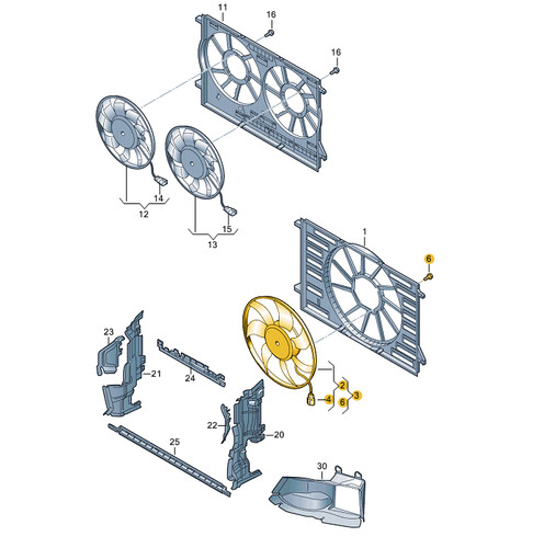 NEW AUDI A4 B9 RADIATOR FAN 8W0959455M OEM NO IMPORT DUTIES TO 🇺🇸 | eBay