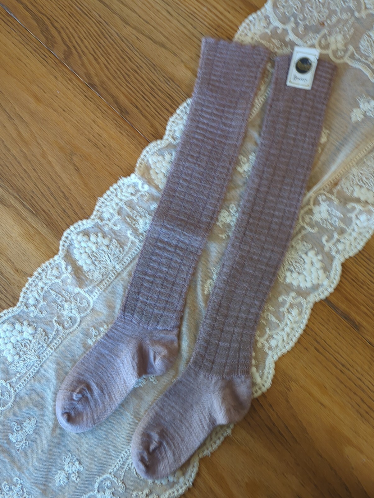 Antique Vintage Wool Stockings, Rondo Hosiery Company… - Gem