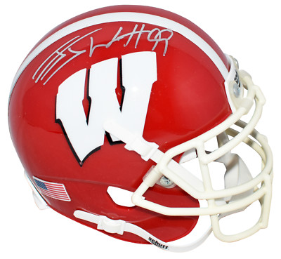 JJ WATT SIGNED AUTOGRAPHED WISCONSIN BADGERS RED MINI HELMET JSA | eBay