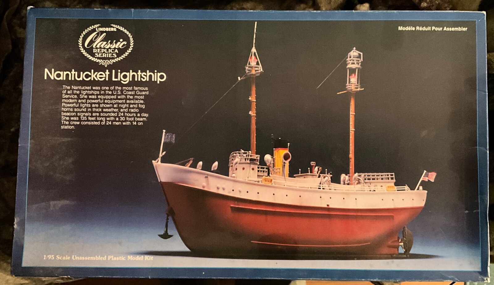 Lindberg 1/95 U.S. Coast Guard Nantucket Lightship Scale Model Kit 1986 ...