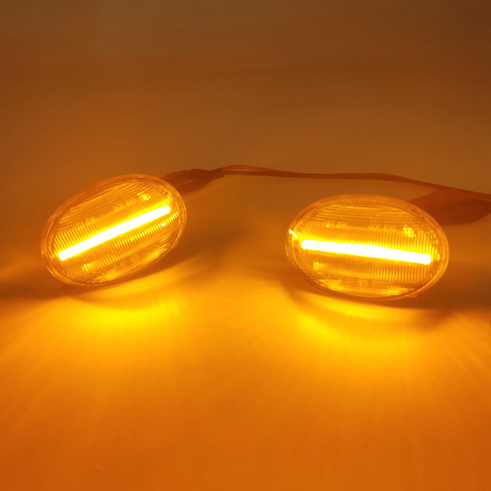 1Pair LED Side Indicator Lamp 51825157 For Fiat 500 500C Abarth 500 ...