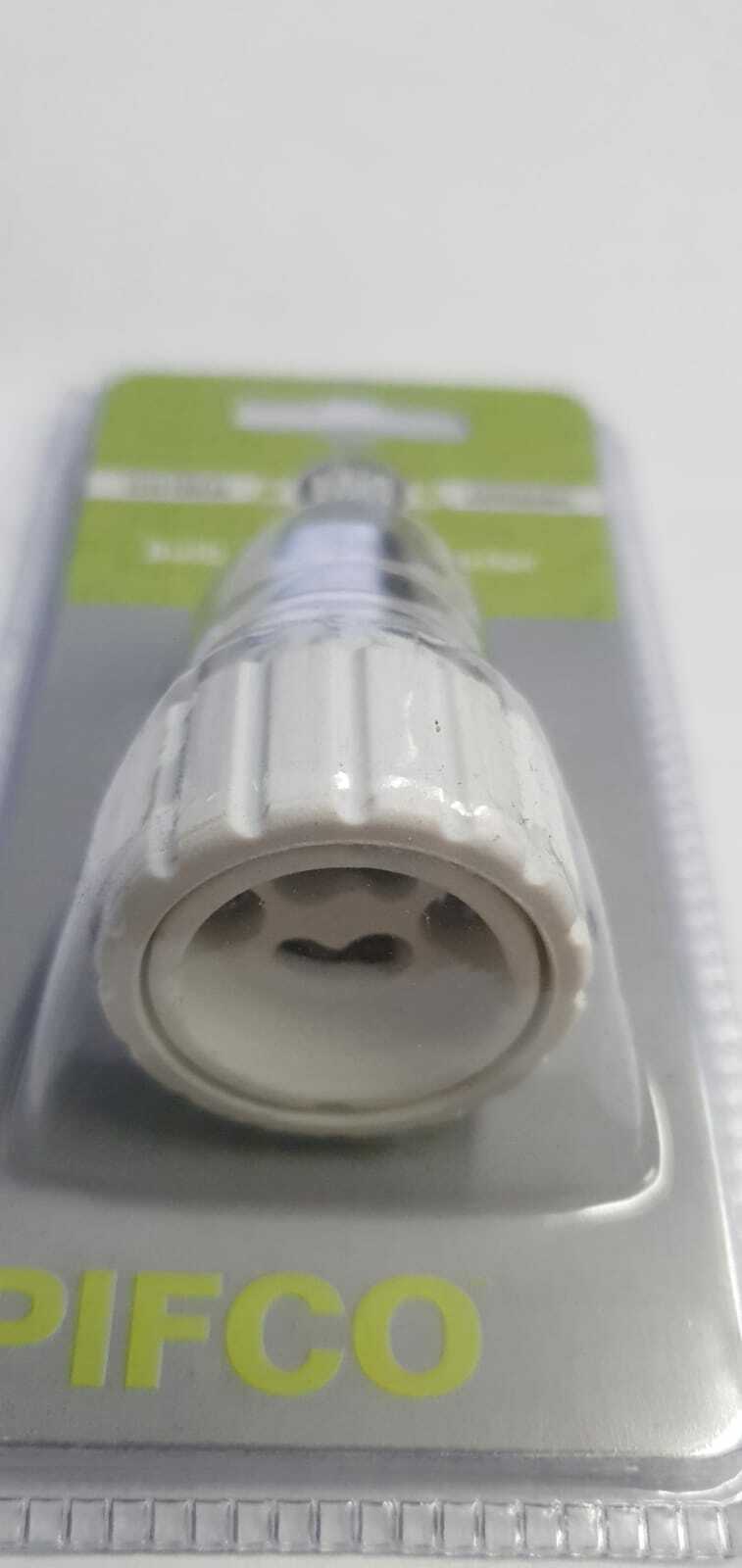 PIFCO Light Bulb Cap Converter Socket Adapter/Lamp Fitting Adapter (B22 ...