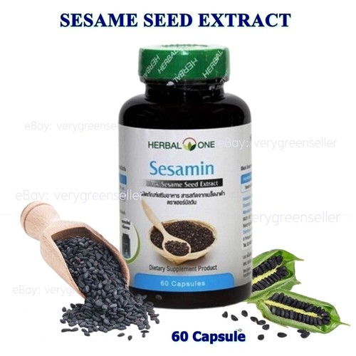 Black Sesame Seed Extract Antioxidant Dietary supplement Sesamin 60 ...
