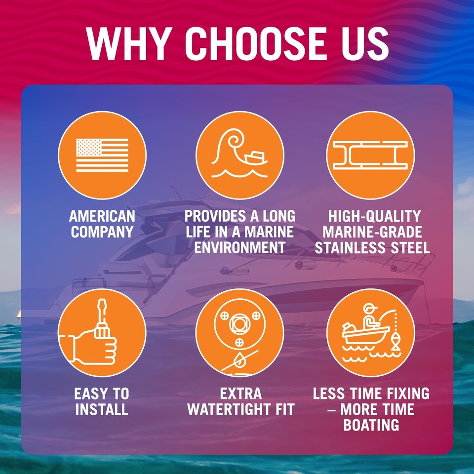 Boat Drain Plug Kit Boat Plug Kit 1/2" for Transom Threaded Boat Drains ...