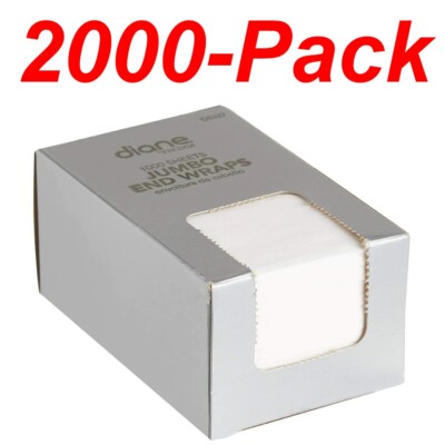 DIANE by FROMM 2000-Pack Jumbo End Wraps for Styling Hair 2.5x4" Large ...